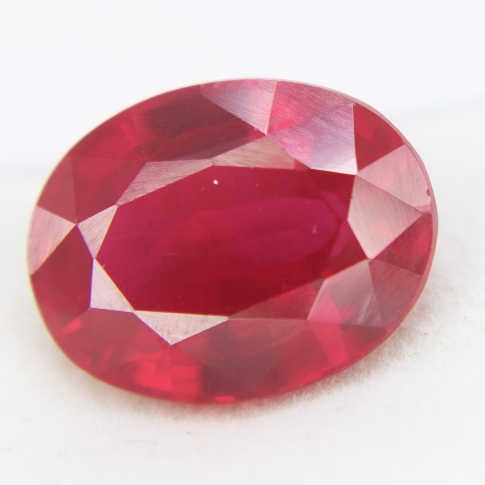 17.55 Ct Natural Ruby Red Eye-Clean Oval Shape Loose Gemstones ...