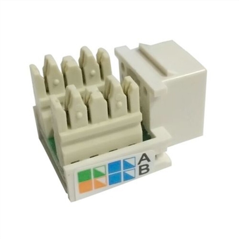 2Pcs RJ45 CAT5E Keystone Jack Plug Connector Wall End Ethernet Network ...