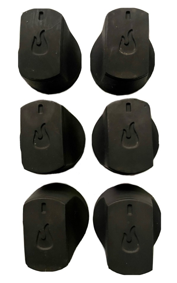 CHARBROIL GAS GRILL KNOB SET SIX (6) BLACK KNOBS GENUINE ORIGINAL USED ...
