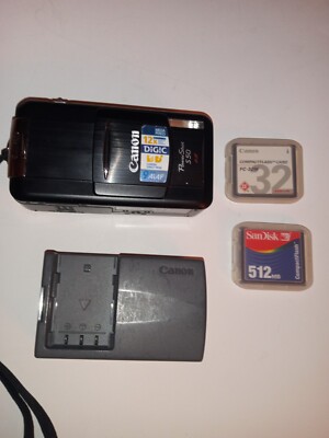 Canon PowerShot S50 5.0MP 3X Zoom Digital Camera Black -Charger w 1 ...