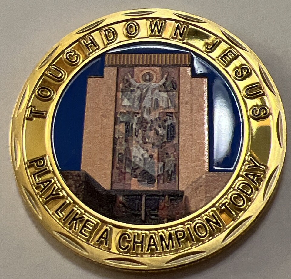 * Fighting Irish Notre Dame “National Champioship Coin” Touchdown Jesus ...
