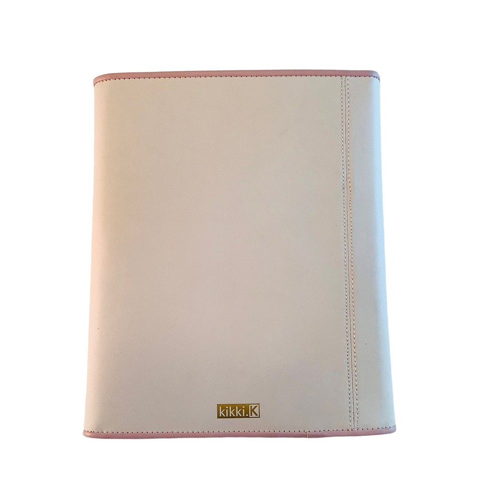 Kikki.K Leather Compendium Pink Trifold Notepad Padfolio "Today is Your ...