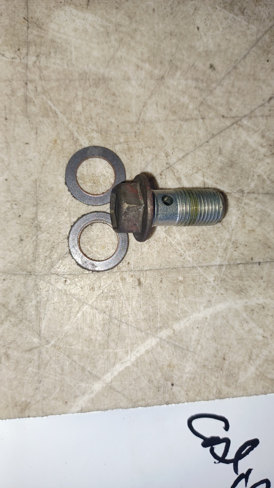 (1) 08-14 Subaru Impreza WRX Rear Brake Caliper Fluid Banjo Bolt w ...