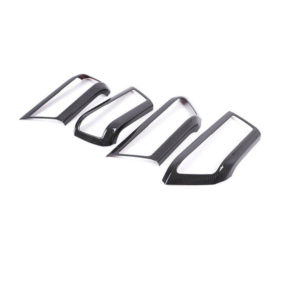 4×Real Carbon Fiber Interior Door Handle Cover For Land Rover Defender ...