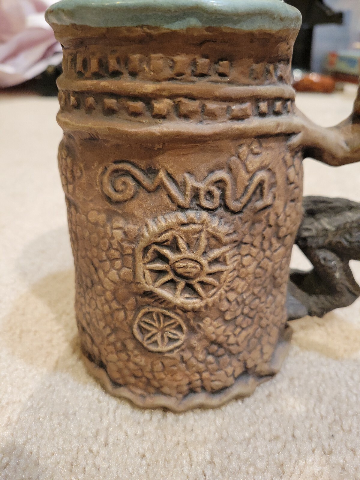 1971 Jim Rumph Tankard Mug with Satyr Handle and Maiden Inside Vintage ...