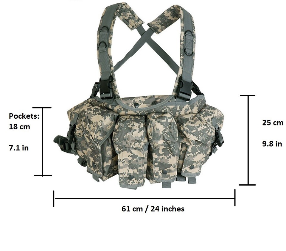 Tactical 5.56 Ready Rig Chest Rig Concealed Lightweight Utility Vest ...