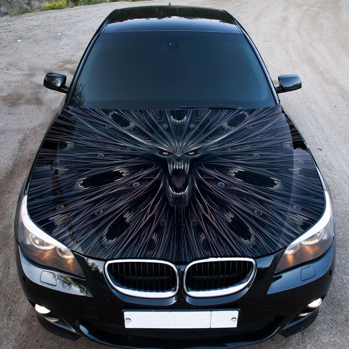 Skull Vinyl Wrap Graphics Skull Car Hood Decal Vinyl Sticker Graphic