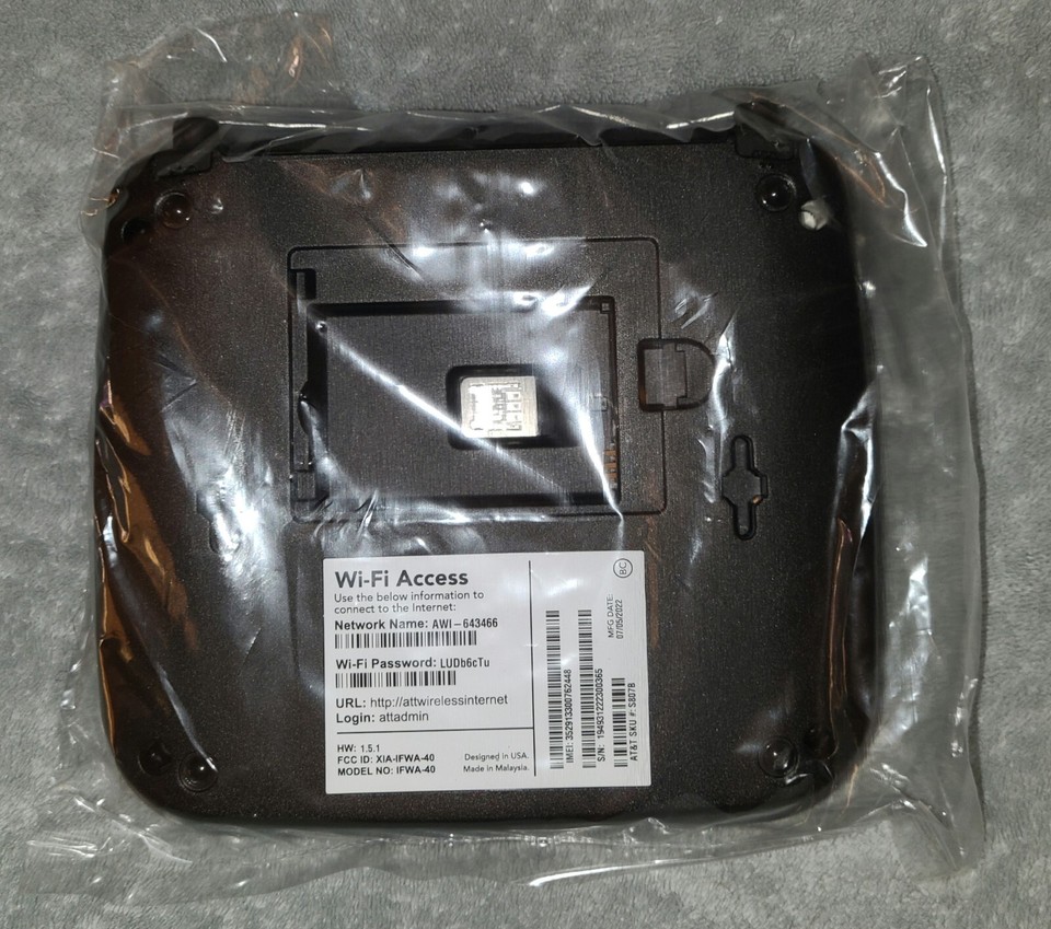 AT&T Wireless Internet Wi-Fi Hotspot Router & Home Phone Base 4G LTE ...