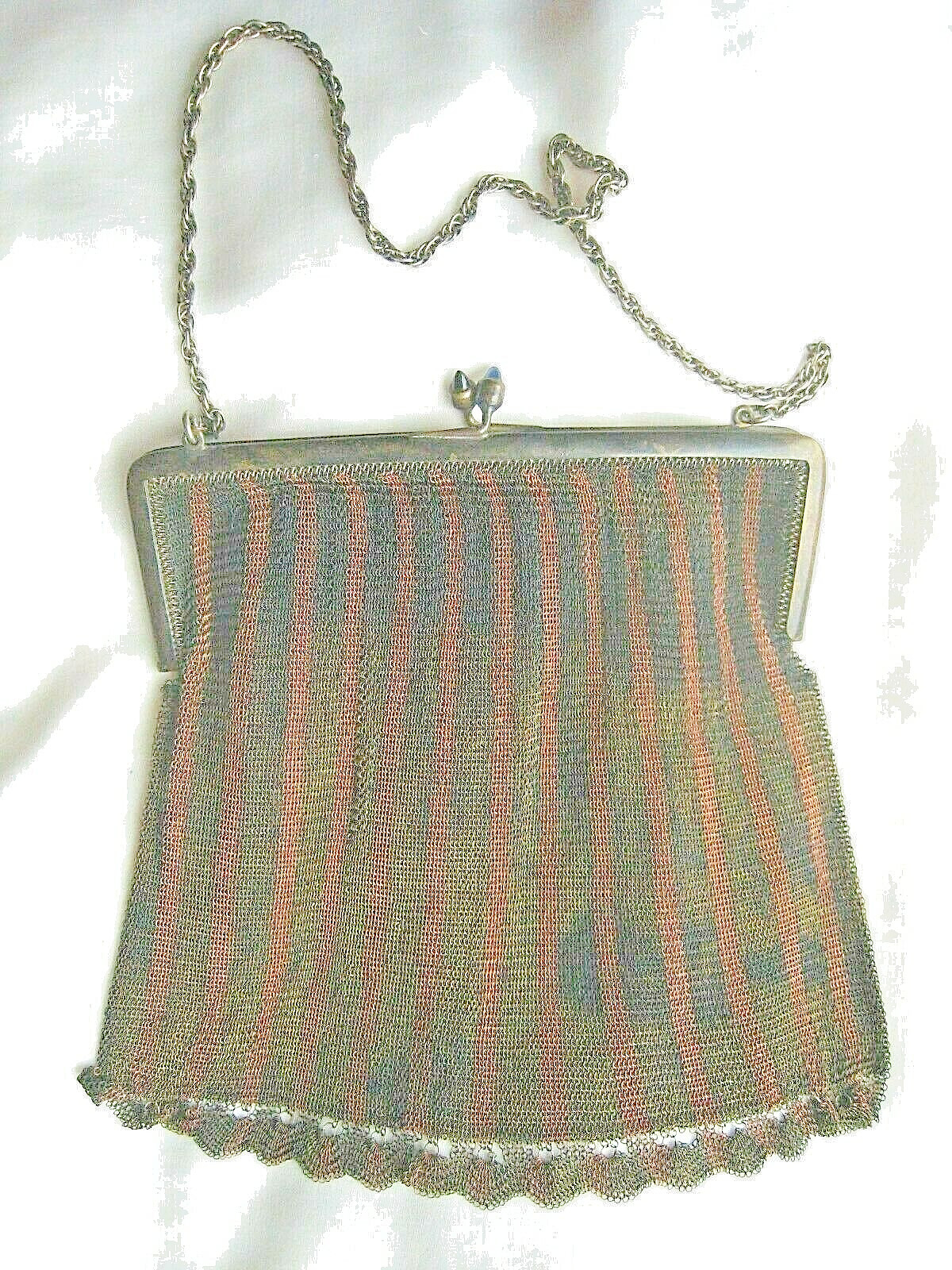 Antique Metal Mesh Evening Bag - Made in Germany - Gem