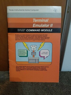 Texas Instruments TI-99 Terminal Emulator II MANUAL | eBay