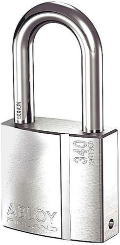 Abloy Sentry PL340/50B Hardened Steel Padlock w/ 2 Keys, Chrome Finish ...