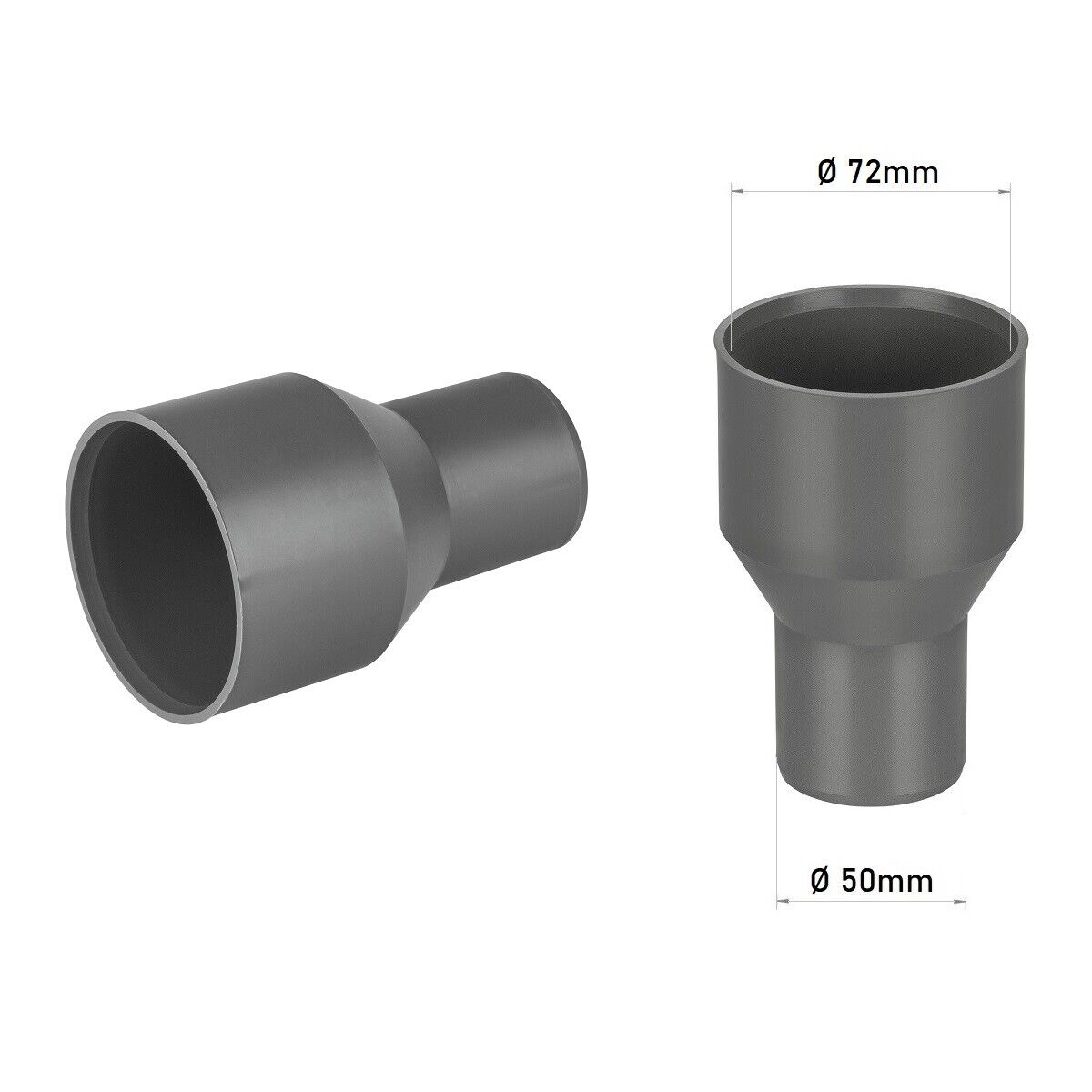 Connector Cast Iron Pipe to Plastic Pipe 50mm Drainage Sewage Downpipe ...