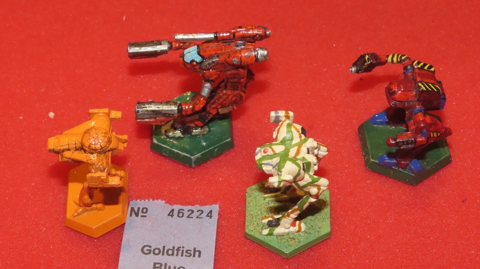 Battletech Mechwarrior Painted Plastic Figures x4 FASA Mech Miniatures ...