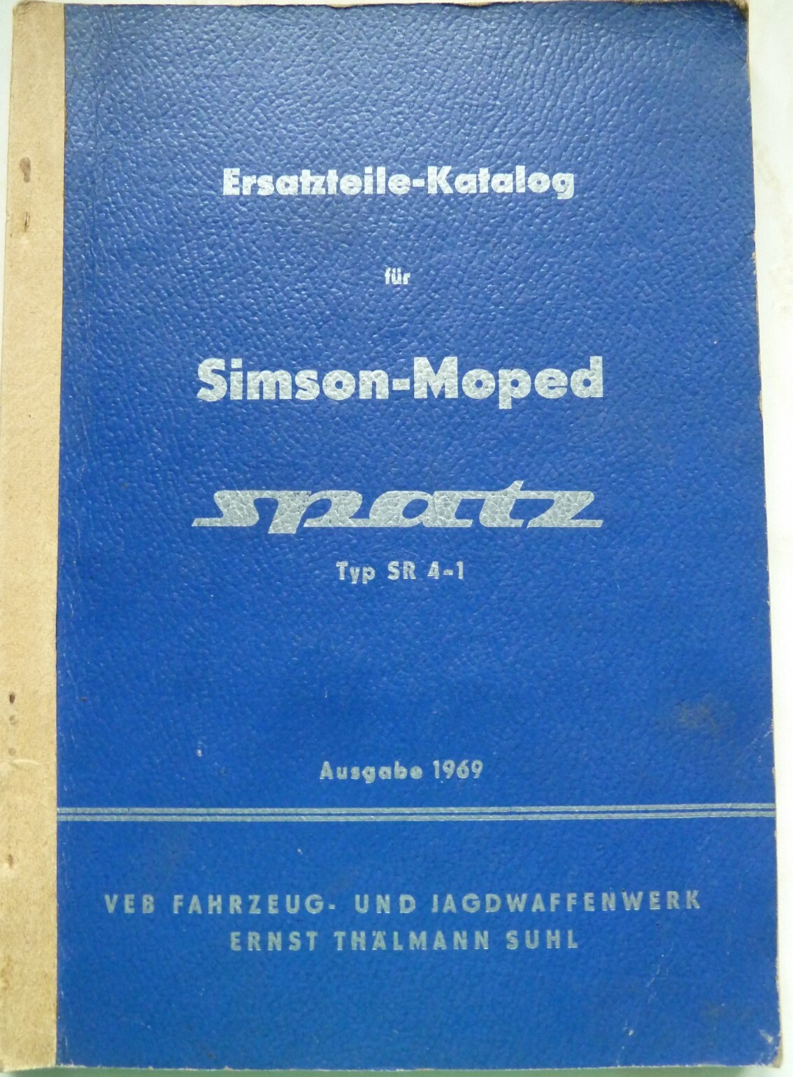 Ersatzteil Katalog Simson Spatz Typ SR 4-1 Original Ausgabe 1969 | eBay.de