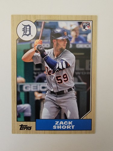2022 Topps Archives - 1987 Topps Design #242 Zack Short (RC) Detroit ...
