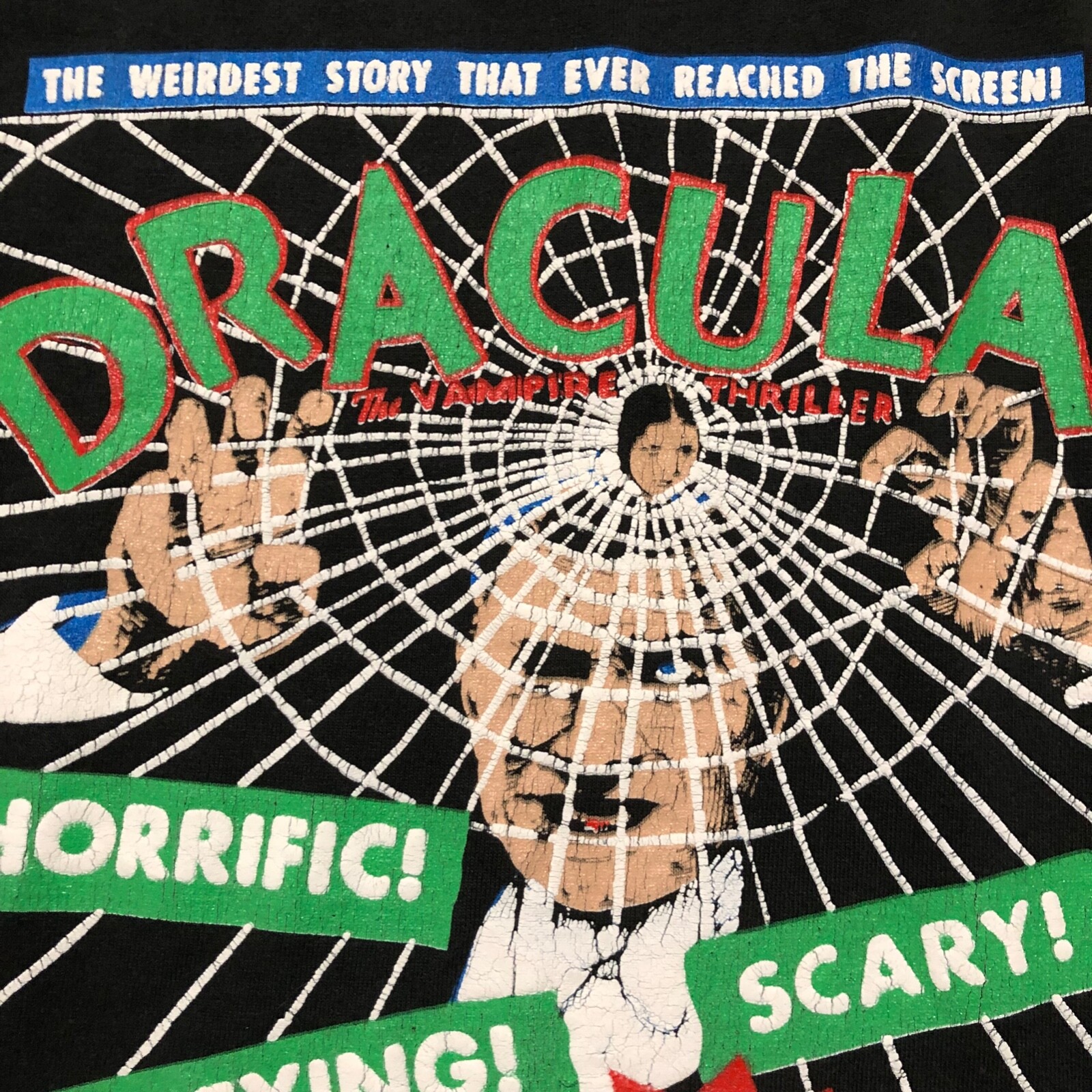 1989 DRACULA 80s cult MTI horror movie t-shirt Bela Lugosi vintage tee ...