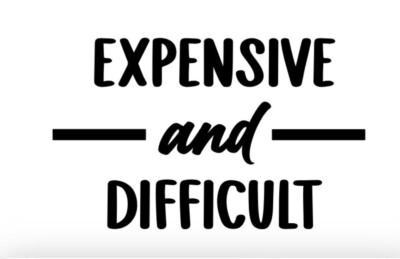 EXPENSIVE AND DIFFICULT WATERPROOF VINYL DECAL STICKER | eBay