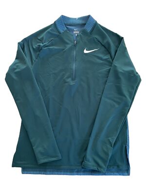 Nike Pro Elite Half Zip Track Pullover Top Blue Green CW2705-375 Size ...