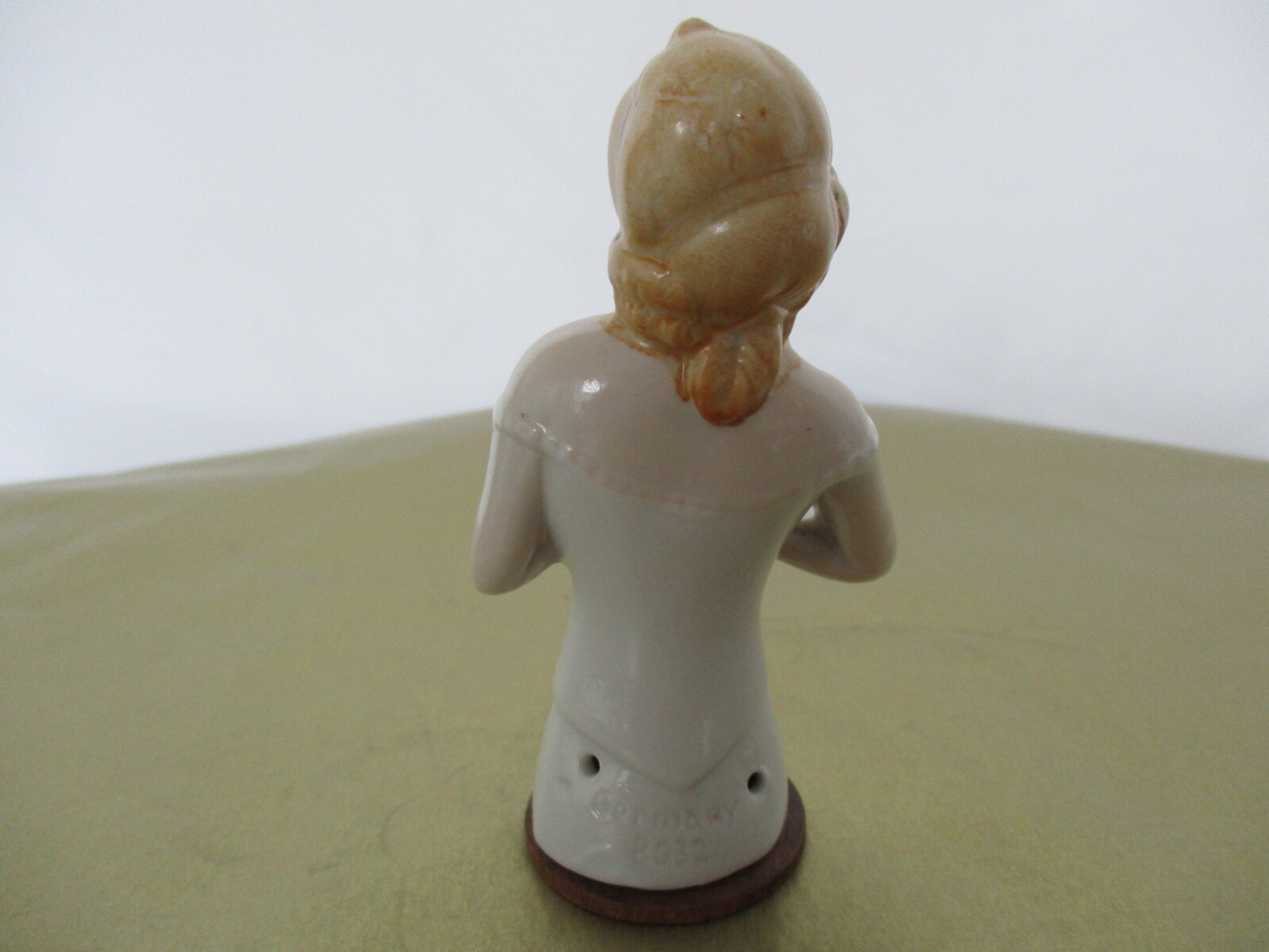 German Flapper with Green Bow Pin Cushion Half Doll Good 3-3/4" Tall | eBay