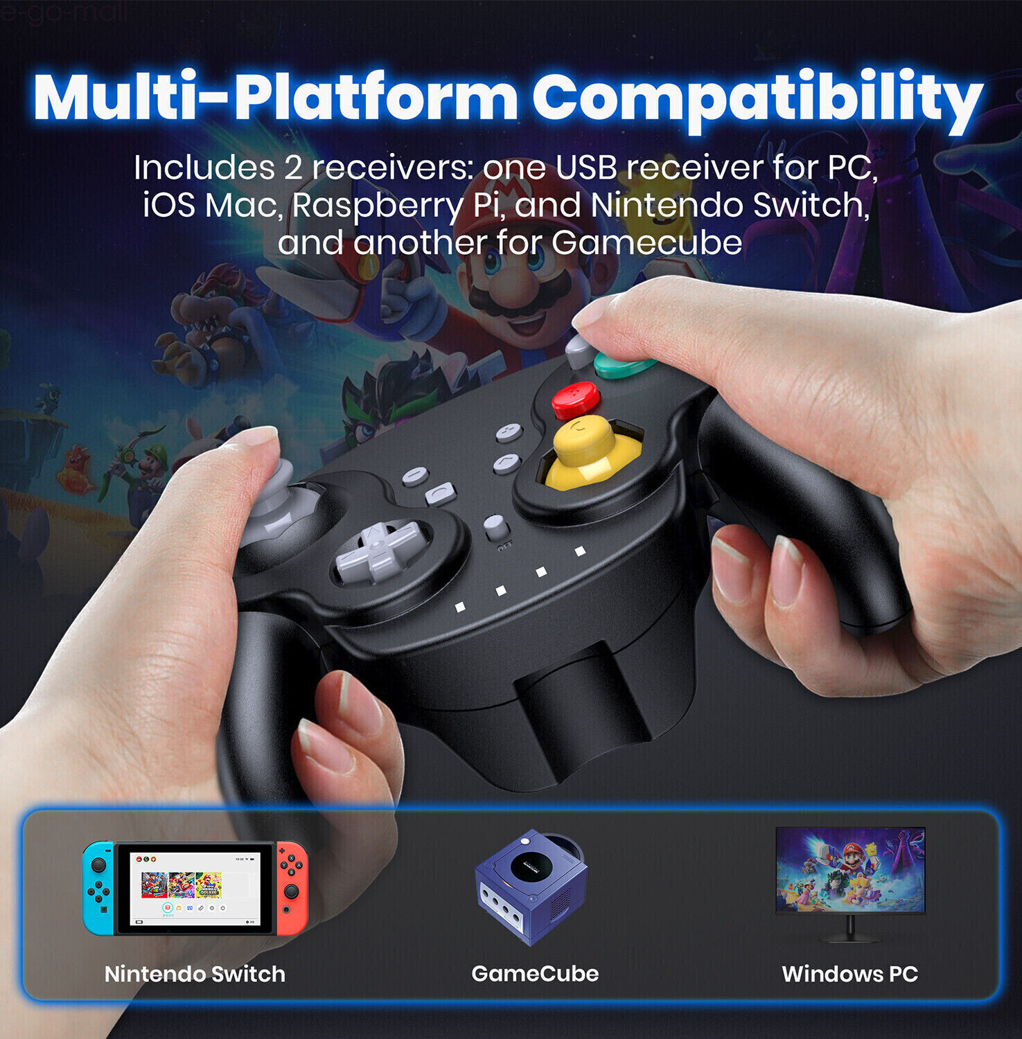 Wireless NGC Controller USB for Switch/ Steam PC IOS NSO / for Gamecube Wii | eBay