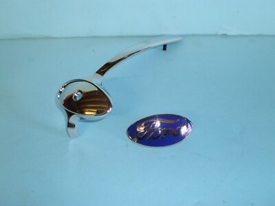 1932 Ford passenger Bull Nose grille shell ornament with blue emblem | eBay