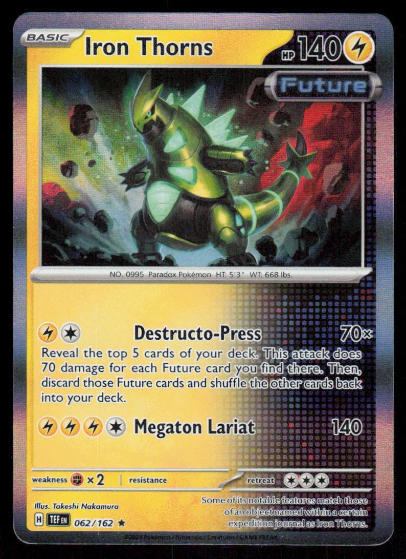 Iron Thorns 062/162 Holo Rare Pokemon Temporal Forces NM | eBay