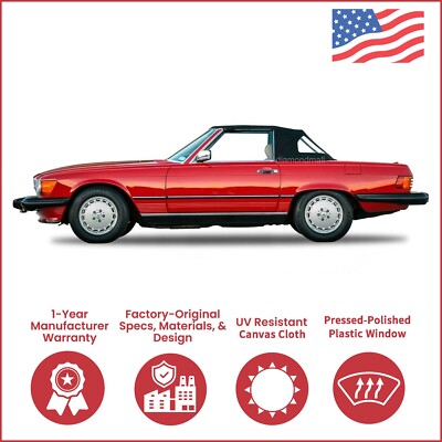 1972-89 Mercedes Benz R107 560SL 380SL Convertible Soft Top w/DOT ...