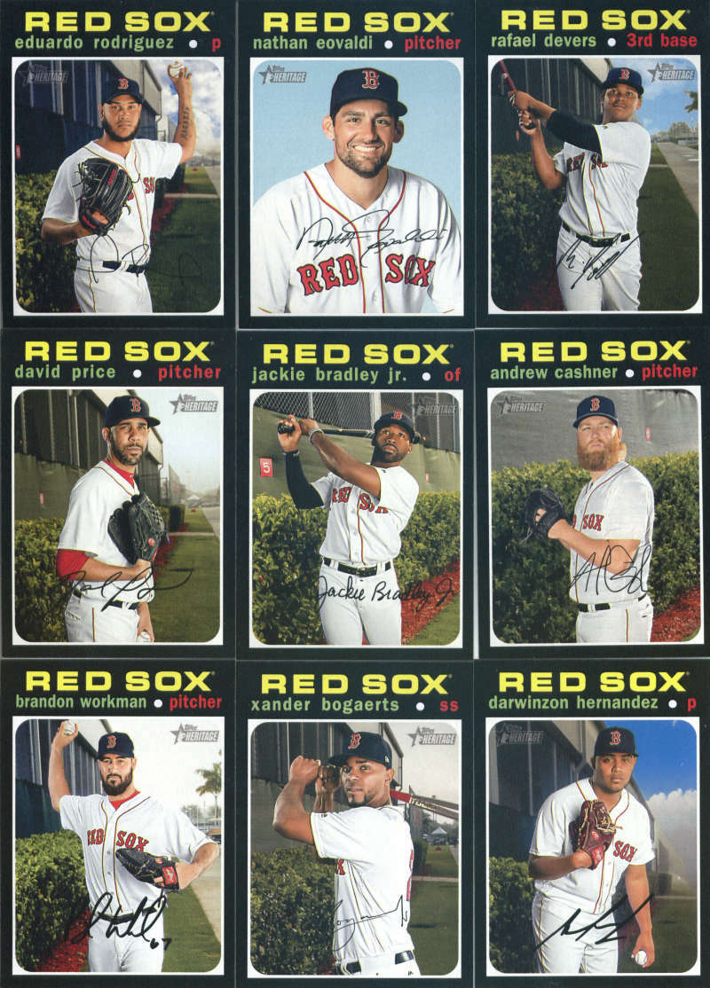 2020 Topps Heritage Boston Red Sox Team Set of 9 Cards | eBay