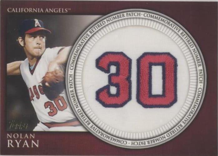 2012 Topps - Manufactured Retired Number Patch Nolan Ryan #RN-NR Angels ...
