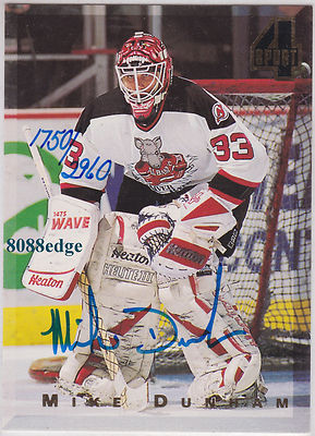 1994 CLASSIC 4 SPORT AUTO: MIKE DUNHAM #1750/2960 AUTOGRAPH DEVILS/TEAM ...