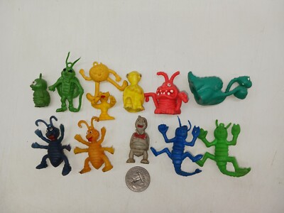 Vintage Russ & Imperial Rubber Jiggler Eraser Monsters Animals Insect ...