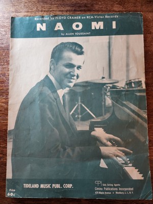 Music Sheet Floyd Cramer, "Naomi", Vintage 1961, Piano | eBay
