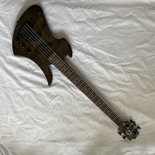 Tree Burl Top 5 String Electric Bass Guitar Mockingbird Solid Body ...