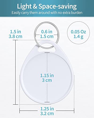 1.5 Inch Tough Plastic Key Tags Sturdy Round White Item 50 Pack, White ...
