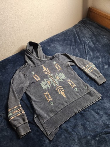 Ariat Southwestern Aztec Hoodie Sweatshirt Womens Size Small Blue ...