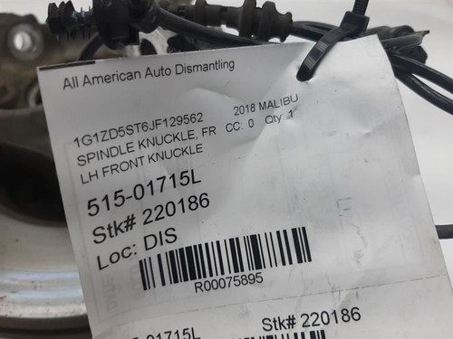 Driver Left Front Spindle/Knuckle 16-20 CHEVROLET MALIBU 23384197 | eBay
