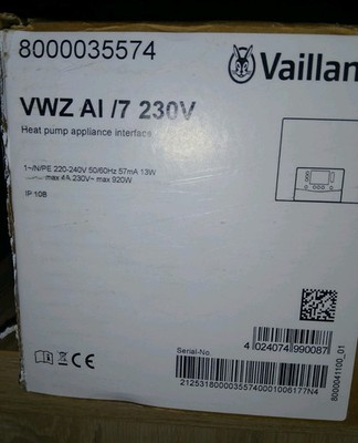 Vaillant Wärmepumpen Regelungsmodul VWZ AI /7 230V Kaskade/Hybrid | eBay.de