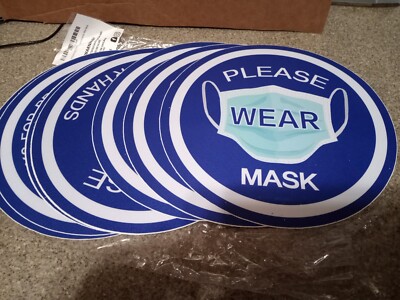 Social Distancing Floor Mat - Please Wear Mask | eBay