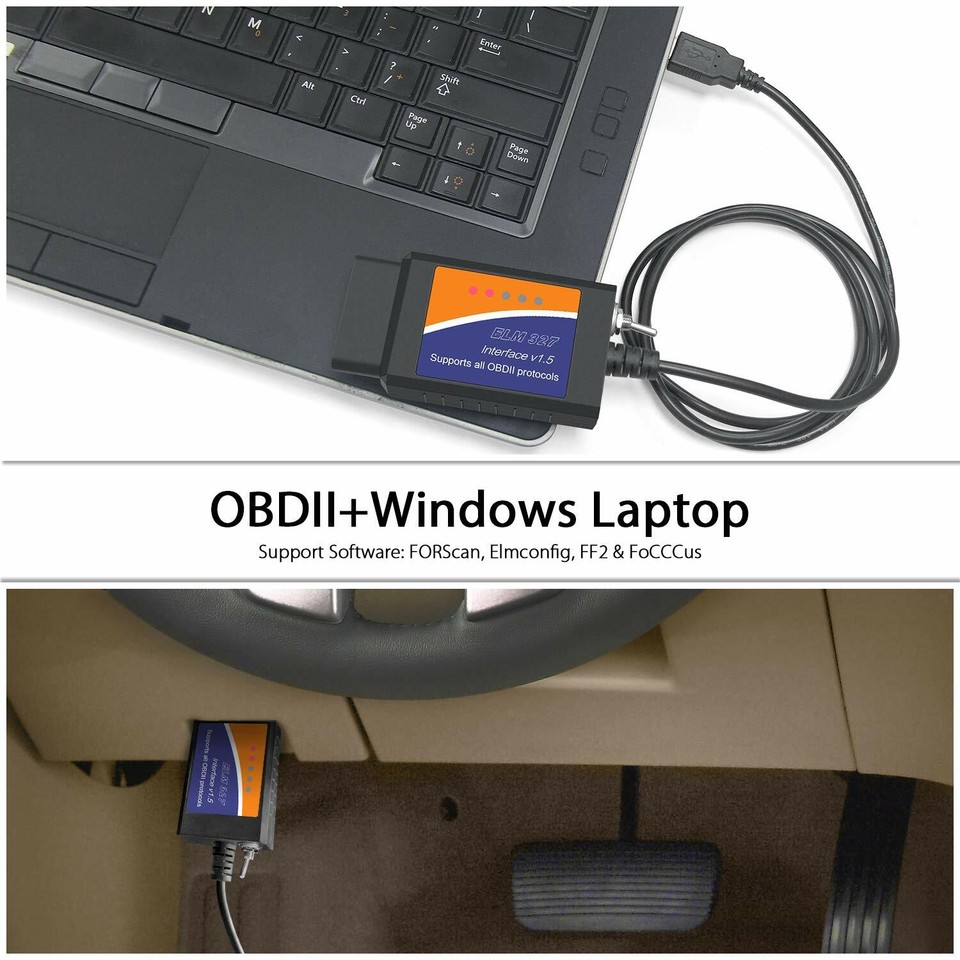 Scan OBD2 Scanner USB Modified Adapter OBD Diagnostic Tool For FORD ...