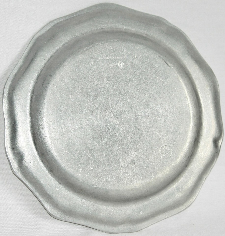 9" Pewter Salad Plate * Queen Anne Pattern * RWP Wilton Columbia USA | eBay