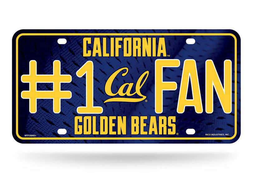 UC BERKELEY GOLDEN BEARS EMBOSSED #1 FAN METAL LICENSE PLATE #04 - NEW ...