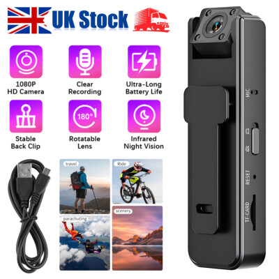 Body Camera 1080P Pocket Video Portable Police Recorder Night Vision ...