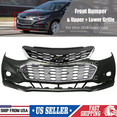 For 2016 2017 2018 Chevrolet Chevy Cruze Front Bumper Cover Grille ...