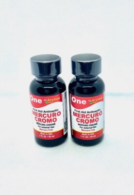 2 Pack Mercurochrome Antiseptic Skin Cuts Burns Mercurocromo ...