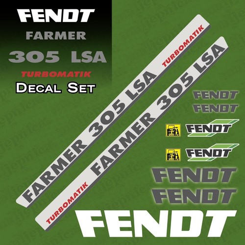 Fendt Farmer 305 LSA Turbomatik Tractor Decal Aufkleber Adesivo Sticker ...