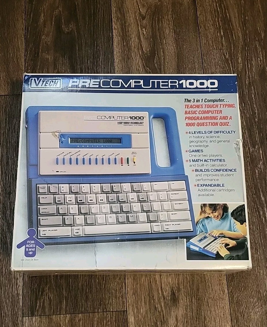Vintage VTech 1988 Video Technology Pre Computer 1000 With Game ...