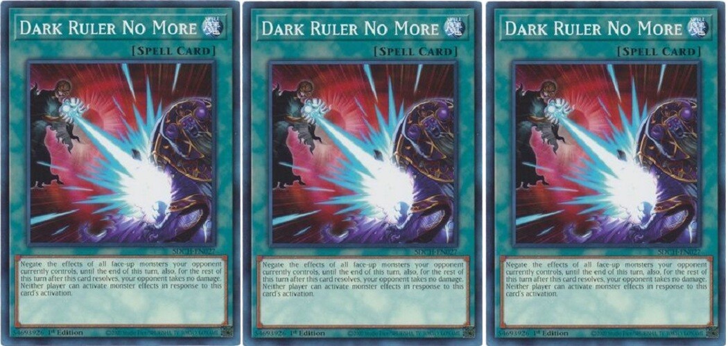 3X DARK RULER NO MORE 3X *** (PLAYSET) (NM) SDAZ-EN030 SDCH-EN027 ...
