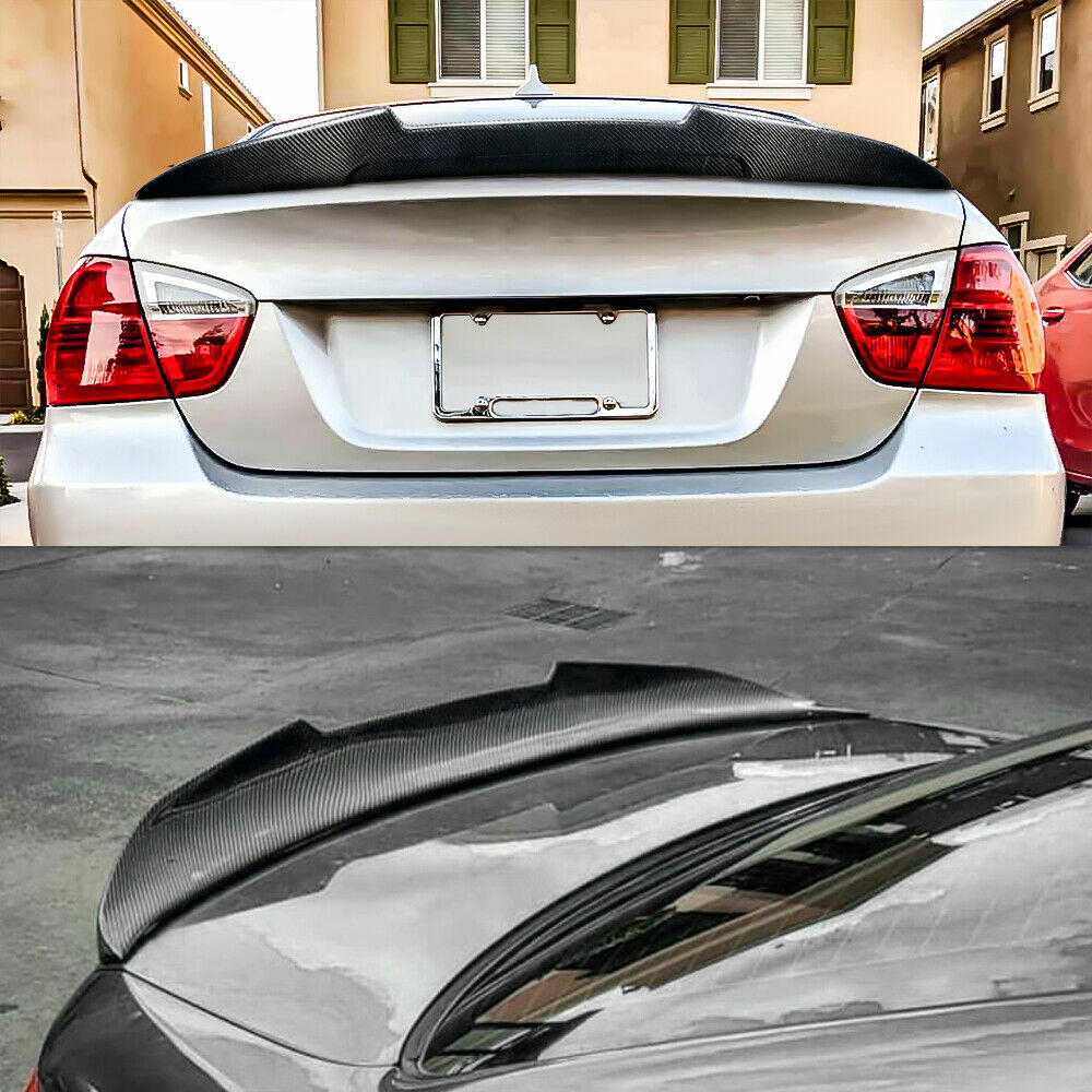 REAL CARBON FIBER PSM TRUNK SPOILER WING For 2006-11 BMW E90 3 SERIES ...
