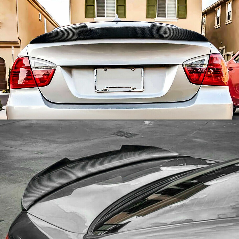 REAL CARBON FIBER PSM TRUNK SPOILER WING For 2006-11 BMW E90 3 SERIES ...