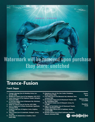 Frank Zappa - Trance-Fusion Album Art Poster (11x14) | eBay